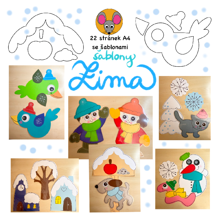 Zima šablony :: Malovánky